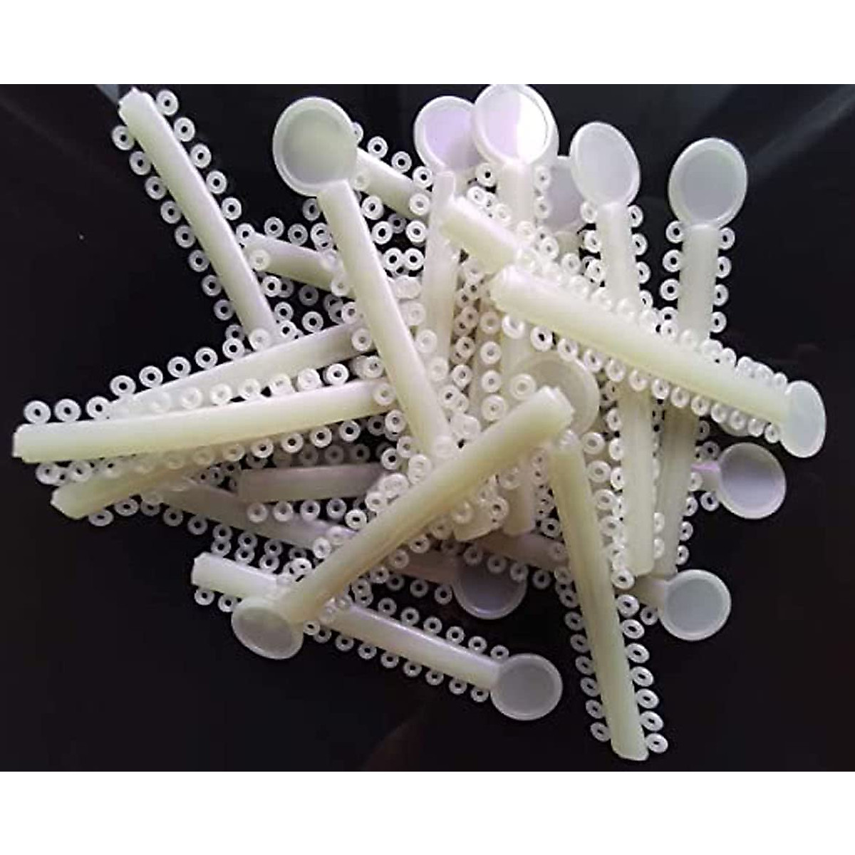 Orthodontic Ligature Ties Orthodontic Elastomeric O-rings Braces Rubber Bands(1040pcs) (Pear White)