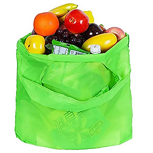 8 Pack Grocery Bags Reusable Foldable Shopping Bags X-Large 50LBS Groceries Bags Ripstop Machine Washable Sturdy Lightweight Polyester Fabric, Blue,red,yellow