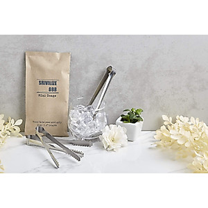 SRIVILIZE888 Mini Appetizer Tongs, Set of 3, Metal Serving Ice Sugar Dessert Stainless Steel Tiny Tong Kitchen Utensils