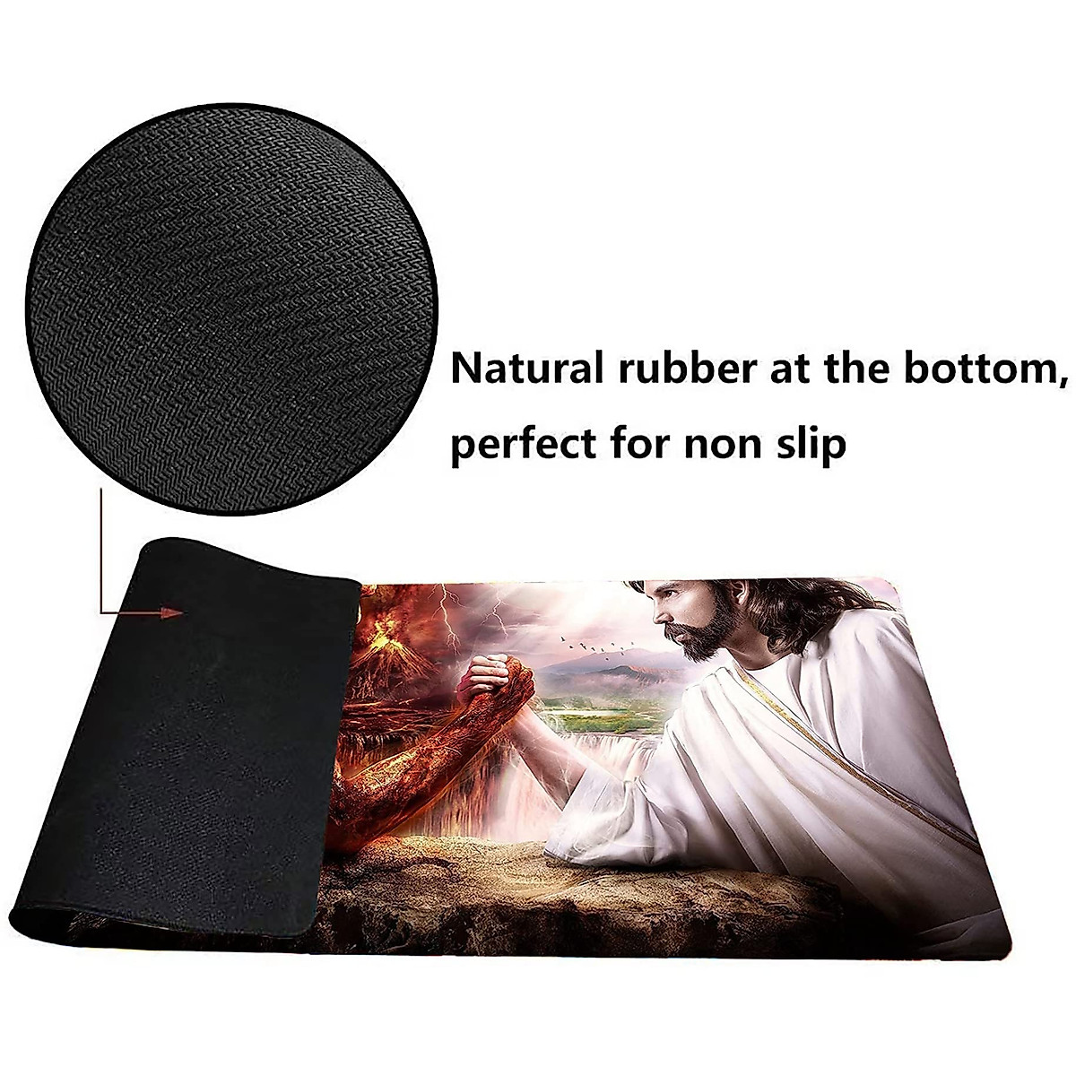 MTG Playmat, Game Mat 24 x 14 inches for MTG DTCG CCG RPG Trading Card Inked Game Playmats Smooth Rubber Surface Battle Game