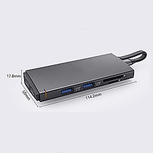 XUNMAIFHB Portable Docking Station,10 in 1 Type-c hub Docking Station HDIM+VGA HD Converter Notebook USB-c Docking Station TF&SD、RJ45 Fast Transmission