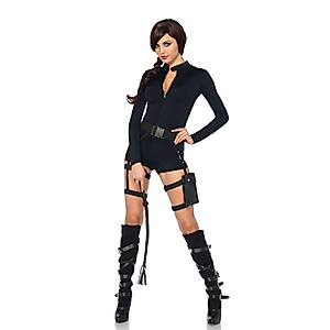 Leg Avenue Women's Multi Strap Garter Pocket Utility Belt Costume Accessory, Utility Belt Black, One Size US