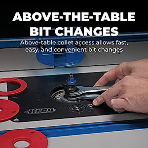 Kreg PRS5000 Precision Router Lift - Router Table Lift System - Durable Router Plate Insert - Router Table Plate Insert - For Quick, Accurate, Reliable & Repeatable Setups