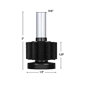 AQUANEAT Mini Sponge Filter,Aquarium Sponge Filter for Betta Fish Tank with Airline Tubing and Control Valve, up to 3Gal