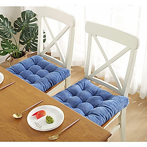 Thicken Tufted Cushion,Square Floor Pillow Corduroy Meditation Cushion Comfort Soft Tatami Seat Cushion,Reduces Pressure Chair Cushion Pads for Living Room Balcony Bay Window Yoga-Red 38x38cm(15x15inc