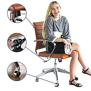 Modway Jive Office Chair, Mid Back, Terracotta