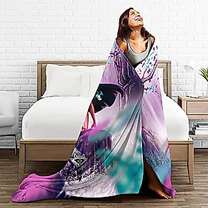 Pocahontas Flannel Fleece Microfiber Throw Blanket, Lightweight Cozy Couch Bed Super Soft and Warm Plush,60"x50"