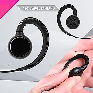 Bommeow BSE12-M1 C-Shape Swivel Style Earpiece Headset for Motorola Radio CP200 CP110 Mag One BPR20