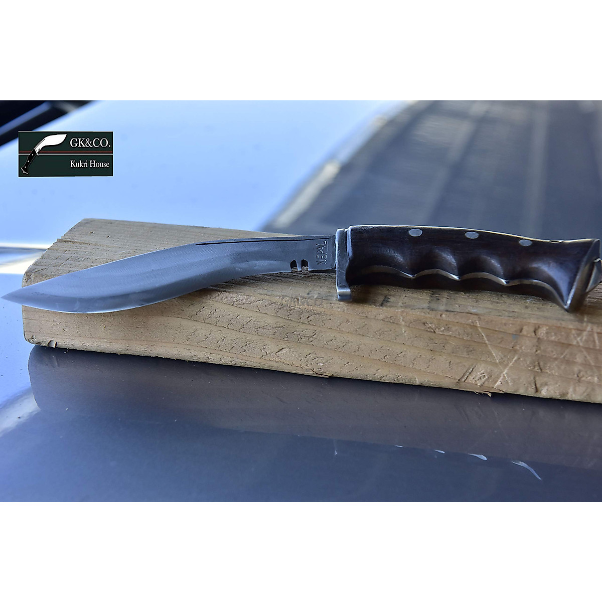 GK&CO. Kukri House Genuine kukri/khukuri - 6 Inch Iraqi Panawal Angkhola Gripper Handle Black Sheath Hand Made in Nepal…