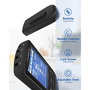 Comfytemp 4 Outputs TENS Unit Muscle Stimulator for Pain Relief, Unlimited Mode (24 Modes with DIY) EMS TENS Stim Machine Back Pain Relief Products for Neck, Sciatica, Shoulder, Shock Therapy, 10 Pads