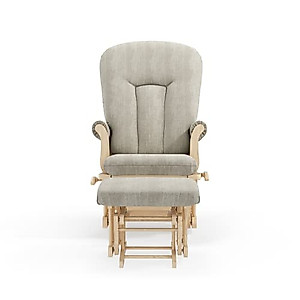 Dutailier Alice 3194 Glider Multiposition-Lock Recline with Ottoman (Natural/Light Grey