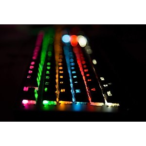 Blue Switch Mechanical Gaming Keyboard - Backlit Wired Gaming Keyboard - 104 Standard Keys - PC Gaming Keyboard for Windows Computer Gamers