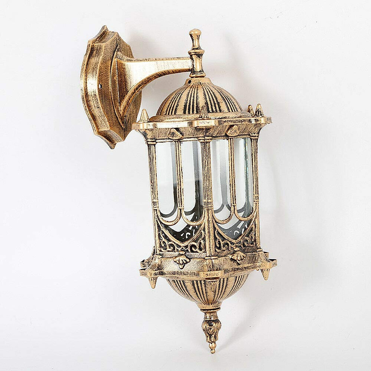 DONSU Retro Classic Garden Wall Lantern, Path Lamp,Wall Mount, Sconce,Outdoor Garden Lamp Sconce Exterior Wall Light Fixture Retro Aluminum Lantern for The Home/Hotel/Corridor Decorate Wall Ligh