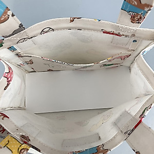 Cath Kidston S Bookbag Oilcloth Mini Open Top Handle Bag Small Size Lunch Bag Water Resistant Material (Small Park Dogs)