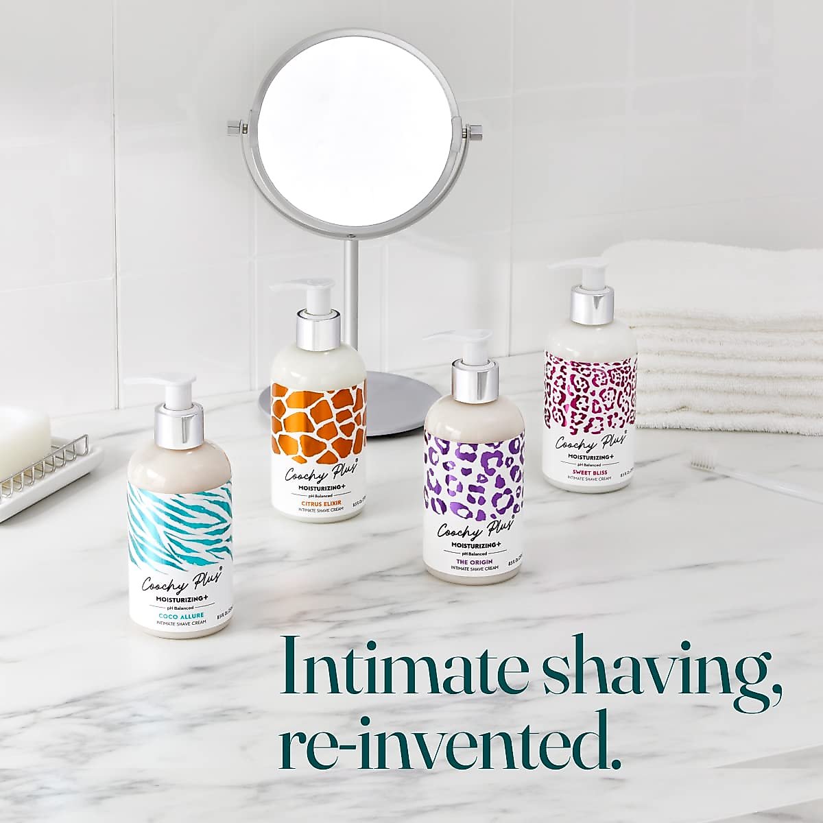 Coochy Plus Intimate Shaving Cream COCO ALLURE For Pubic, Bikini Line, Armpit and more - Rash-Free With Patent-Pending MOISTURIZING+ Formula (2-Pack)