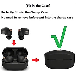 Replacement Ear Tips Compatible with Sony wf 1000xm5 / 1000xm4 / c700n Earbuds, Silicone Ear Buds Ear Cap Ear Plug Eartips Replacement for Sony Earbuds,S/M/L 3 Size 6 Pairs,Black 713