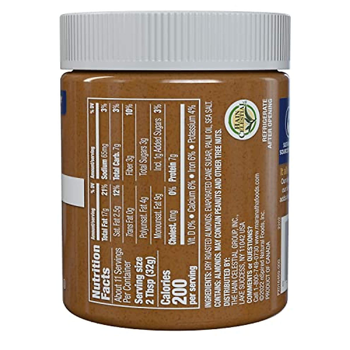 MaraNatha No Stir Crunchy Almond Butter, 12 oz Jar