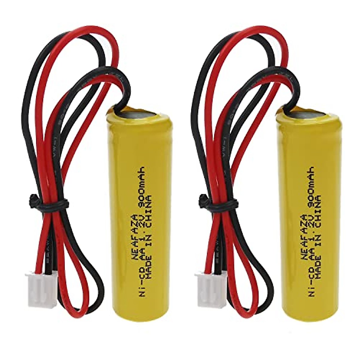NEAFAZA 1.2v 900mAh Ni-CD AA Exit Sign Emergency Light Battery Replacement Compatible with Unitech AA900mAh OSA268 ELB CS01 Lithonia Battery EXR LED EL M6 (2 Pack)