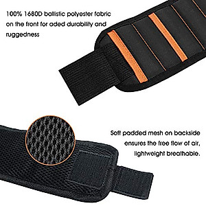 Magnetic Wristband, Best DIY Gifts for Men Dad, Tools for Men Magnetic Tool Wristband with Powerful Magnets, Carpenter Men Gadgets Gifts Wrist Tool Holder for Holding Screws, Nails, Drill Bits Unique
