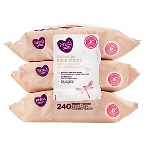 Parents Choice - Baby Wipes - Shea Butter - 3 Packs of 80