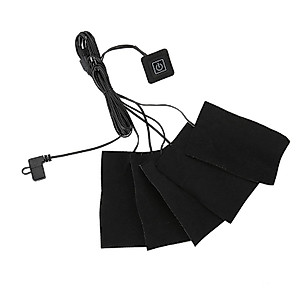 Portable Cloth Heaters, Clothes Heating Pad with 5pcs Heating, USB Electric Heated Pad Adjustable Temperature Warmer for Outdoor Winter Clothes Seat Pet Dogs and Cats Warmer