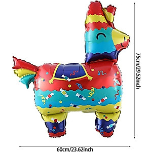 Cinco De Mayo Mexican Fiesta Party Decorations 132pcs Fiesta Balloon Garland Arch Kit Cactus Llama Foil Balloon for Baby Shower Birthday Mexica Cinco De Mayo Party Decor