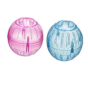 Hohopeti 3pcs Cm Transparent Gerbil for Animal Pets Plastic Wheel Run-About Mini Cage Chinchilla Ball- Ball Color Cute Pig Running Toy Runner Hedgehog Exercise Portable Accessories