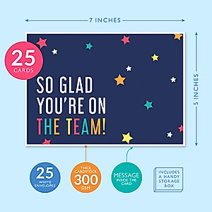 Sweetzer & Orange Employee Appreciation Cards with Envelopes. (25 Pack) 5x7 Small Thank You Cards, Appreciation Card, Gratitude Cards, Nurses Week Cards, Administrative Professional Day Cards.