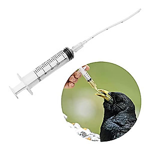 DGHAOP 4IN1 Liquid Food Feeder for Breeding Small Pets (5ml+10ml Feeder+8cm+12cm Feeding Tube) Poultry Feeding Syringe, Parrot Feeding Syringe