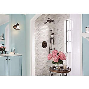 Moen UTS4311ORB Weymouth M-CORE 3-Series 2-Handle Shower Trim with Integrated Transfer, Valve Required, Oil Rubbed Bronze