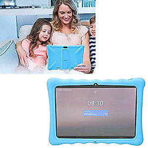 FECAMOS Kids Tablet, IPS Screen 2GB RAM 32GB ROM Pre Installed App Tablet PC 10.1 Inch Parental Control with Silicone Case for Study (US Plug)