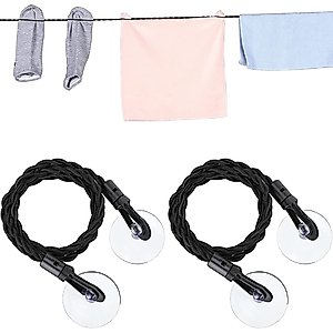 2 Pcs Travel Clothesline Portable Retractable Clothesline Camping Accessories Cruise Essentials for Outdoor and Indoor Use Backyard Vacation Hotel Balcony Clothes Drying Line