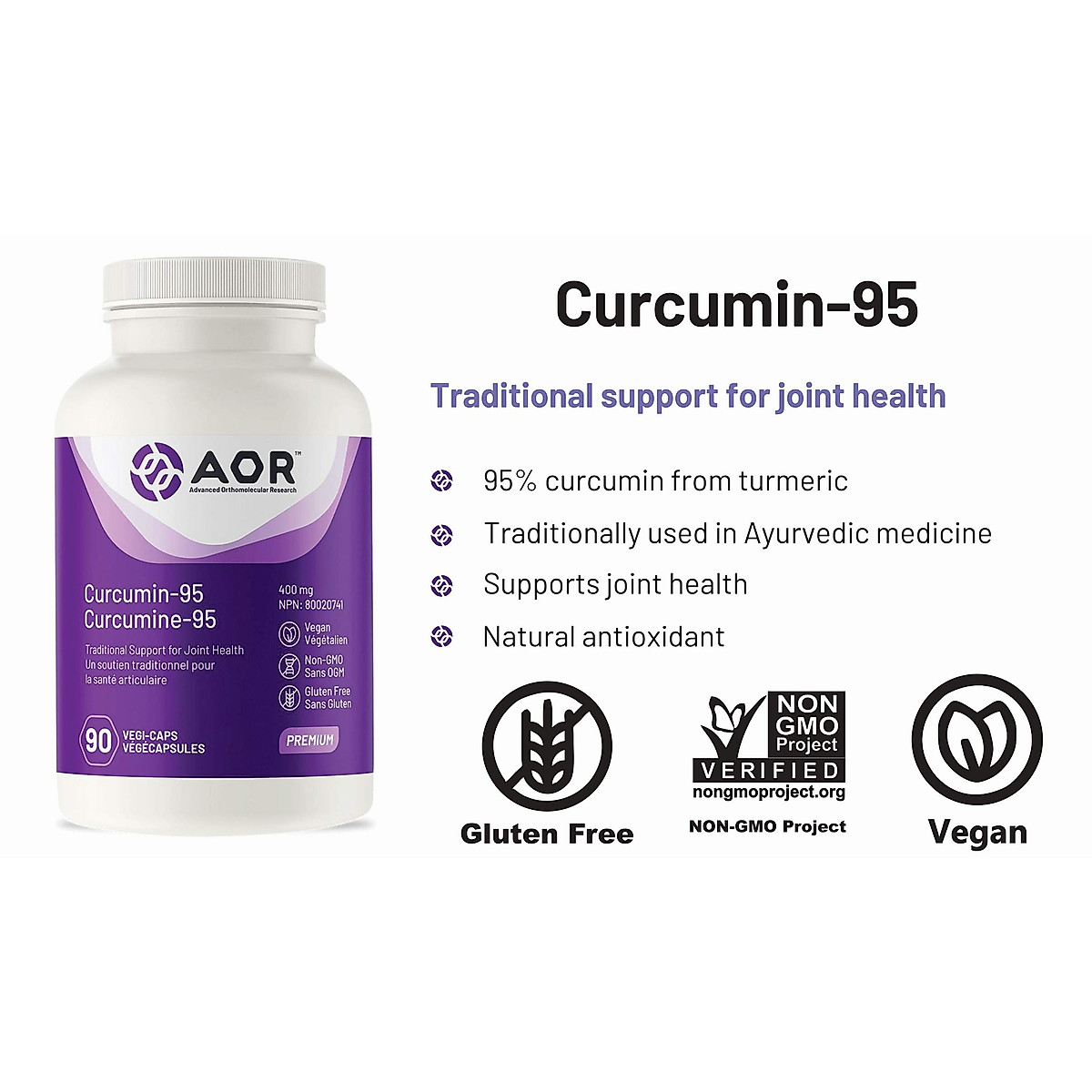 AOR Curcumin 95, 90 CT