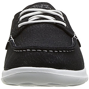 Skechers Performance Women's GO Walk Lite-Eclipse Boat Shoe,black/white,9 M US