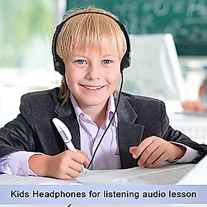 30 Pack Class Set Headphones for Kids School Earphones over Head Bulk Colored Classroom Headphones on Ear Earbuds Adjustable with 3.5 mm Jack for Libraries Students Teens Adults, Individually Wrapped