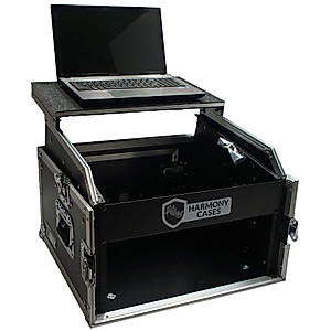 Harmony Audio Cases HCM4ULT DJ Laptop Glide 10U Slant Top 6U Vertical Rack Case New