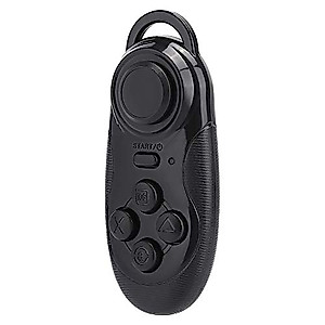 Mini VR Remote Controller, Wireless Bluetooth Gamepad, Mobile Phone Selfie Camera Shutter, Flip E Book/PPT/Nook Page, for VR Headset, Phone, TV Box, etc (Black)