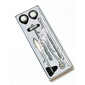 ArTLab-Neurological Percussion Set-Reflex Hammer Instrument Set, Includes Pinwheel, Babinski Hammer,Taylor Buck Hammer,Diagnostic Kit for Nurses,EMS,Students (Set of 7 Black)