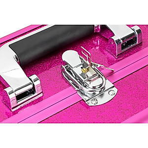 Ver Beauty DVK002-59 2-Tiers Extendable Trays Art Craft Supplies Storage Portable Box Tool Case Organizer Travel – VK002 Magenta Glitter