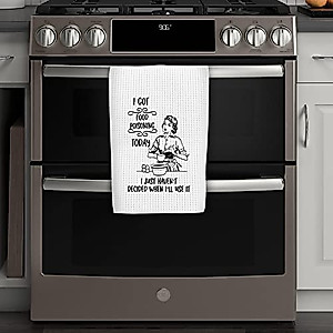 WCGXKO Mother Gift Housewives Gift Mother Thank You Gift Kitchen Towel for Mom (I GOT Food)