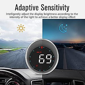 Camrusic Digital Speedometer Heads Up Display Smart Car HUD Display for Truck Bus RV Boat Motorcycle