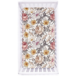 Floral Crib Sheet and Floral Bassinet Sheet