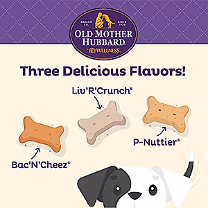 Old Mother Hubbard by Wellness Classic Savory Mix Natural Dog Treats, Crunchy Oven-Baked Biscuits, Ideal for Training, Mini Size, 20 ounce bag