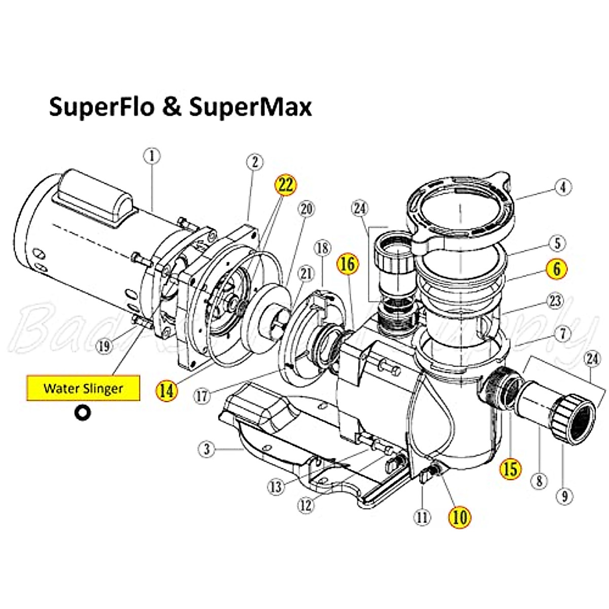 BadAss Pool Supply O-Ring Rebuild Repair Kit for Pentair SuperFlo, SuperMax