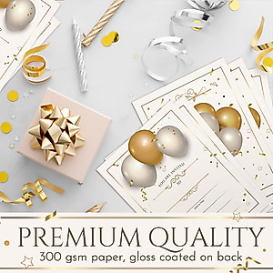 30 Pack Glossy Birthday Party Invitations with Envelopes , Birthday Invites , Birthday Invitation , Invitation Cards , Birthday Invitation Cards