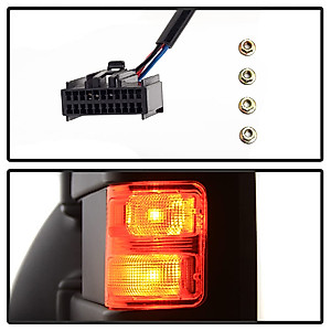 ACANII - Telescoping Manual Non Heat Trailer Towing Mirrors LED Signal Left+Right For 2008-2016 Ford F250~F550 SuperDuty