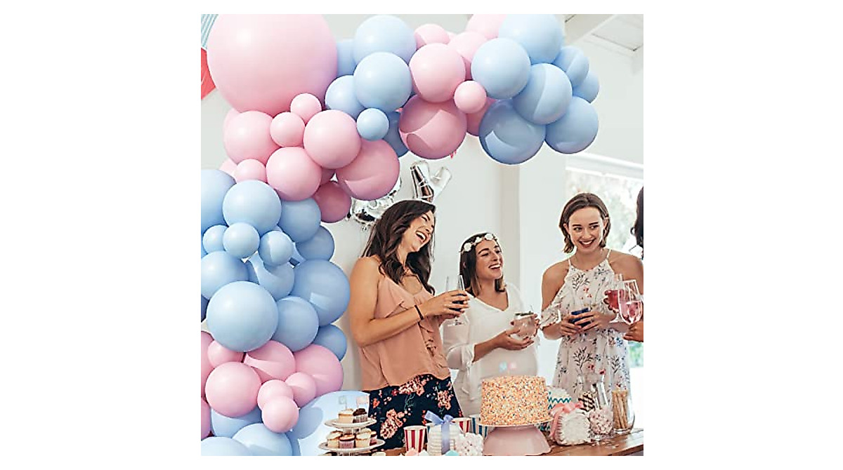 Blue Pink Balloon Arch Kit for Baby Shower & Parties | FEYG