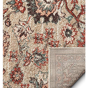 Well Woven Mystic Harper Blush Bohemian Floral 5'3" x 7'3" Distressed Area Rug, 5 ft 3 in x 7 ft 3