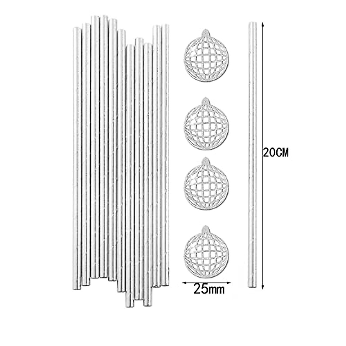 30 Pack Disco Ball Straws,70s Disco Paper Straws Disco Ball Decor Disco Party Decorations for 70s Retro Disco Party Dance Holiday Wedding Birthday