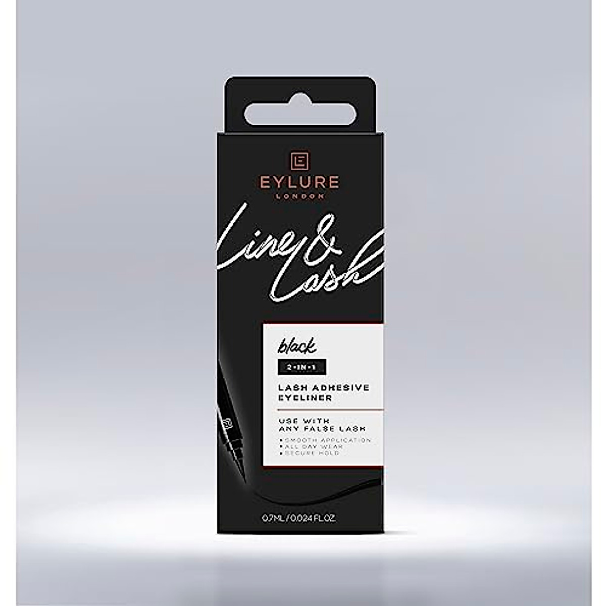 Eylure Line & Lash 2-in-1 Adhesive Eyeliner, Black